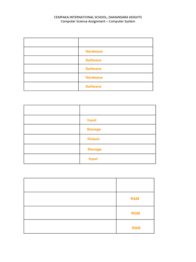 Computer System - Ex1 | PDF
