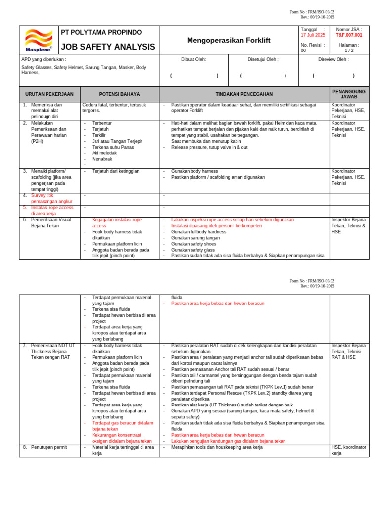 JSA Positioning E-301 | PDF