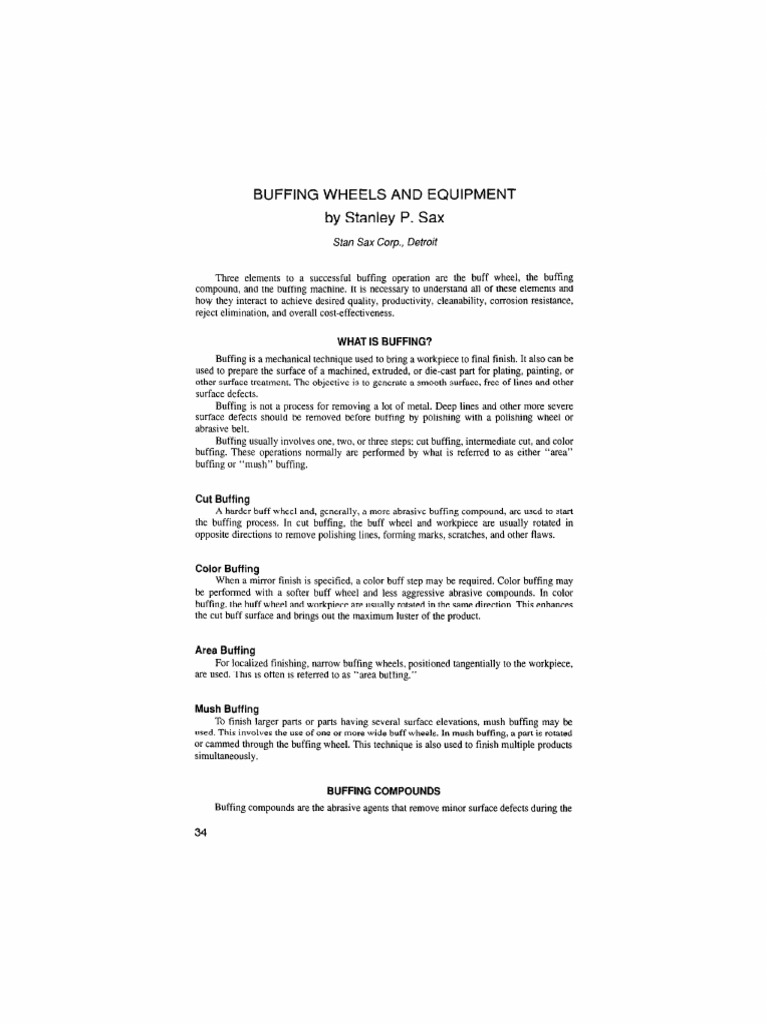 Types of Buffing Wheels Explained | PDF | Industrial Processes ...