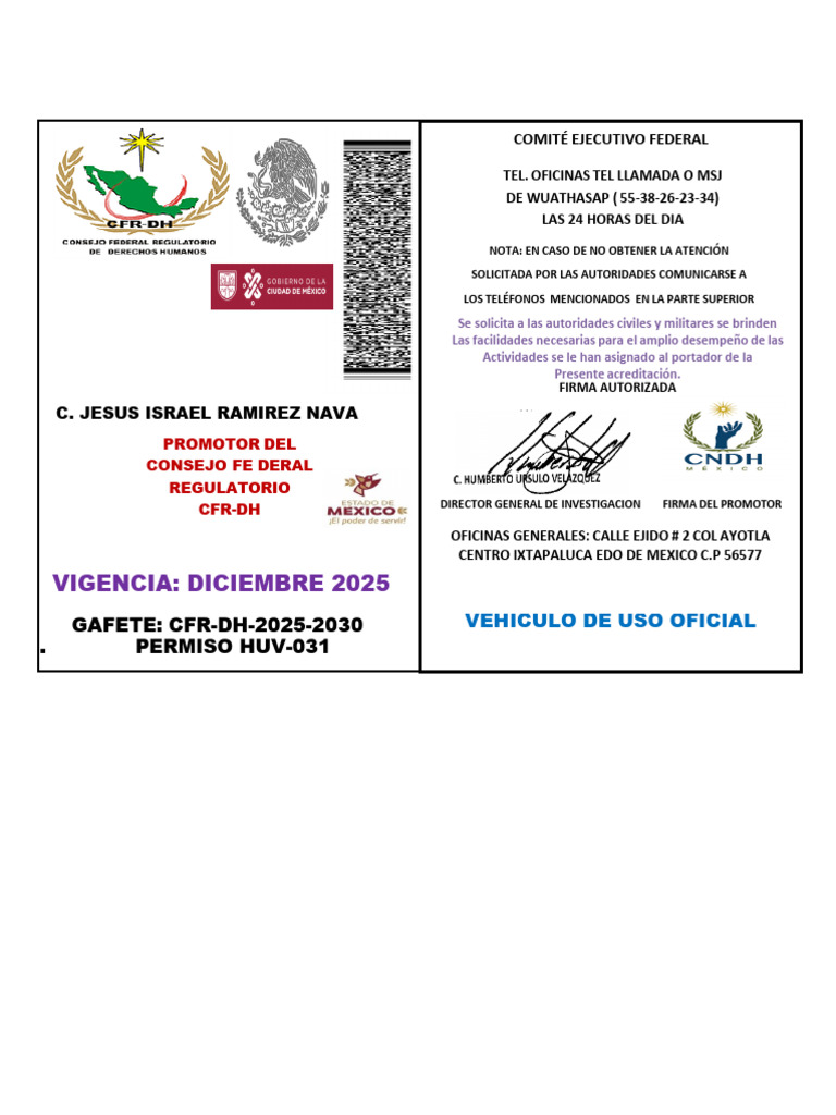 Gafet Oficio 2025 | PDF