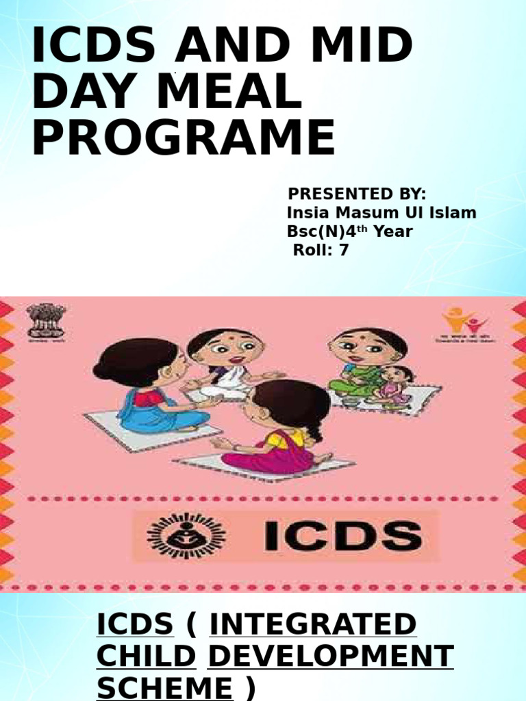 ICDS and Mid Day Meal Program Overview | PDF | Cooking | Vegetables