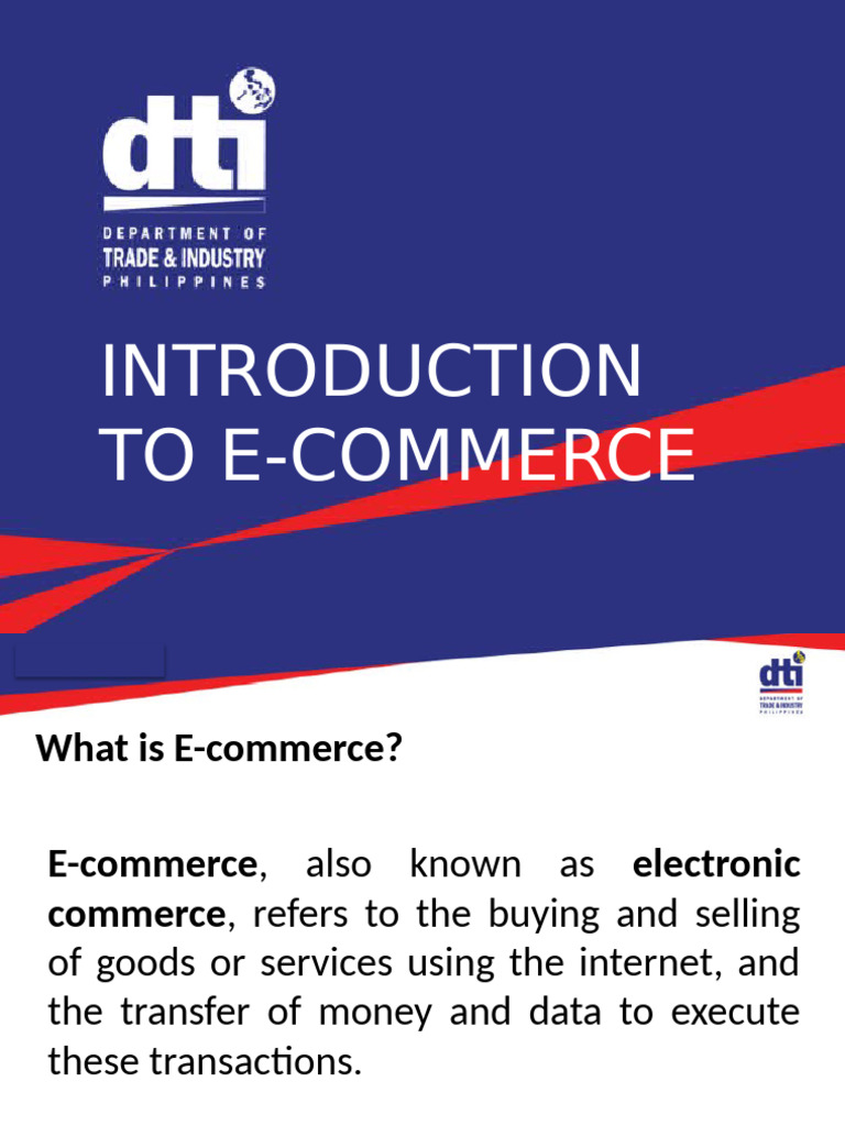 Introduction to E-Commerce Basics | PDF | E Commerce | Computing