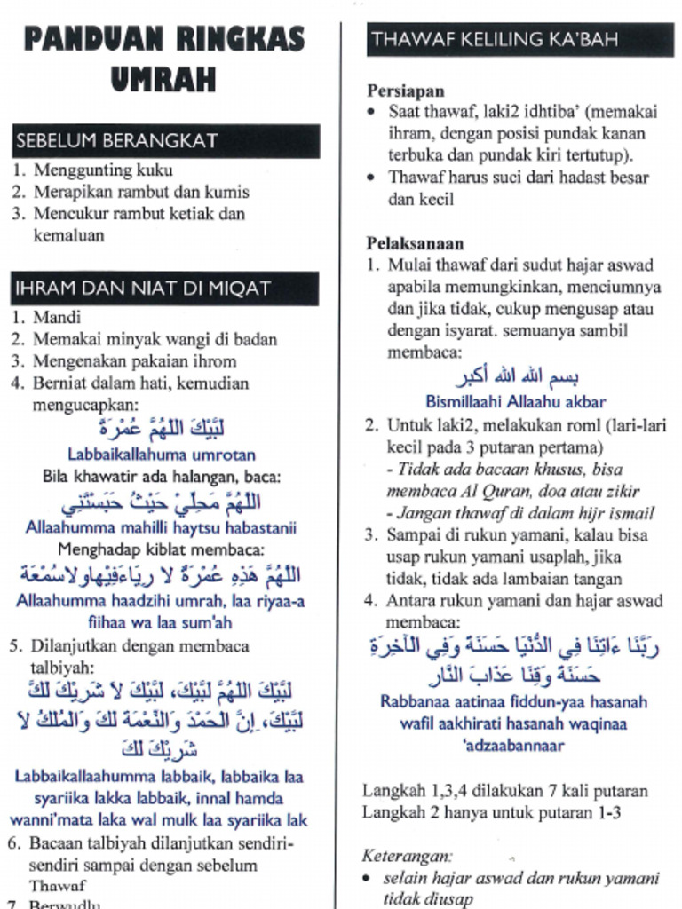 Nota Kecil Umrah-Compact | PDF