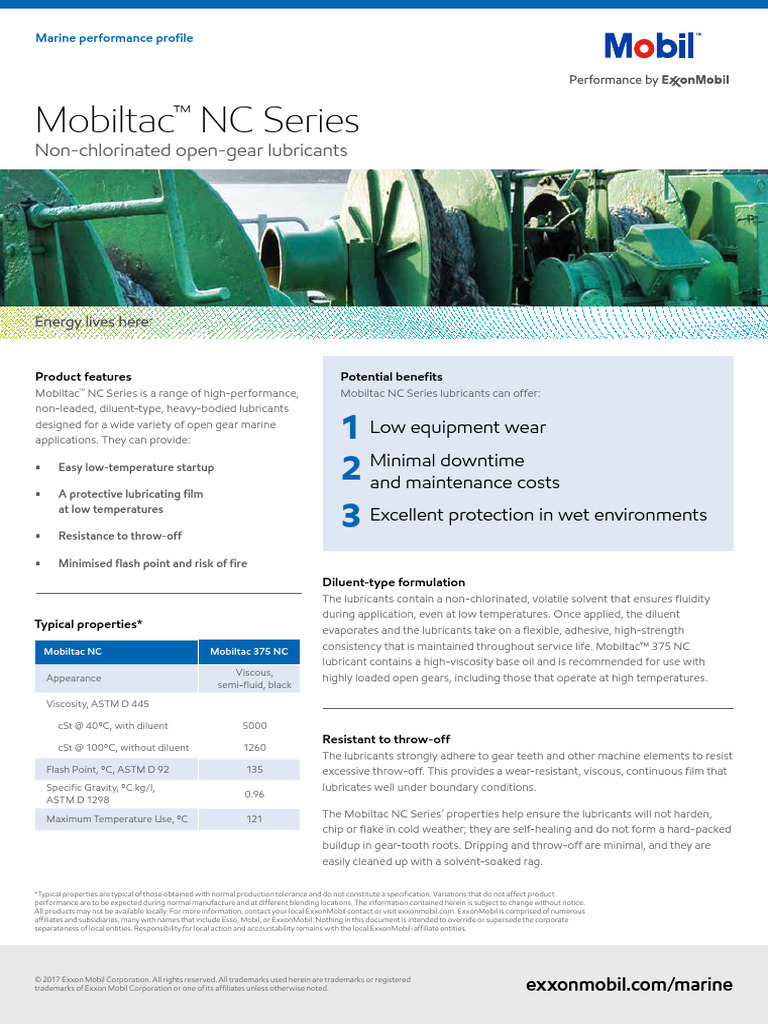 PP Mobiltac NC Series v2LO | PDF | Viscosity | Lubricant