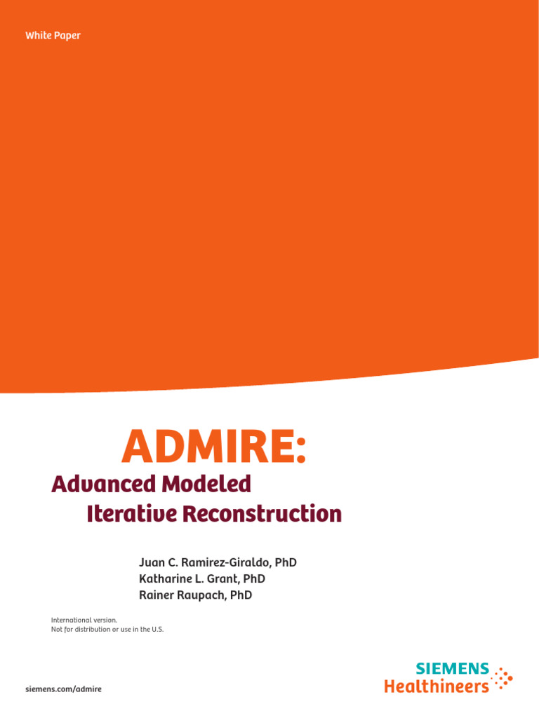 ADMIRE: Advanced CT Image Reconstruction | PDF | Ct Scan ...