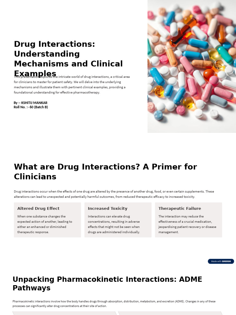 Drug Interactions Understanding Mechanisms and Clinical Examples | PDF ...