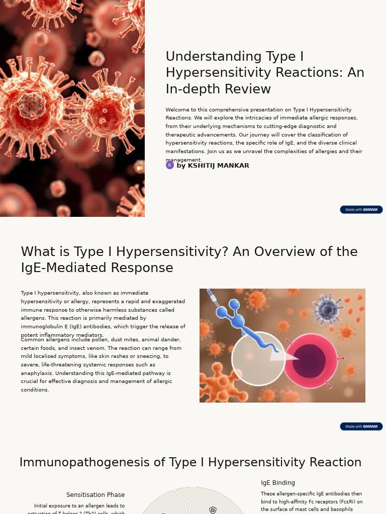 Understanding Type I Hypersensitivity Reactions An in Depth Review | PDF | Allergy | Allergen