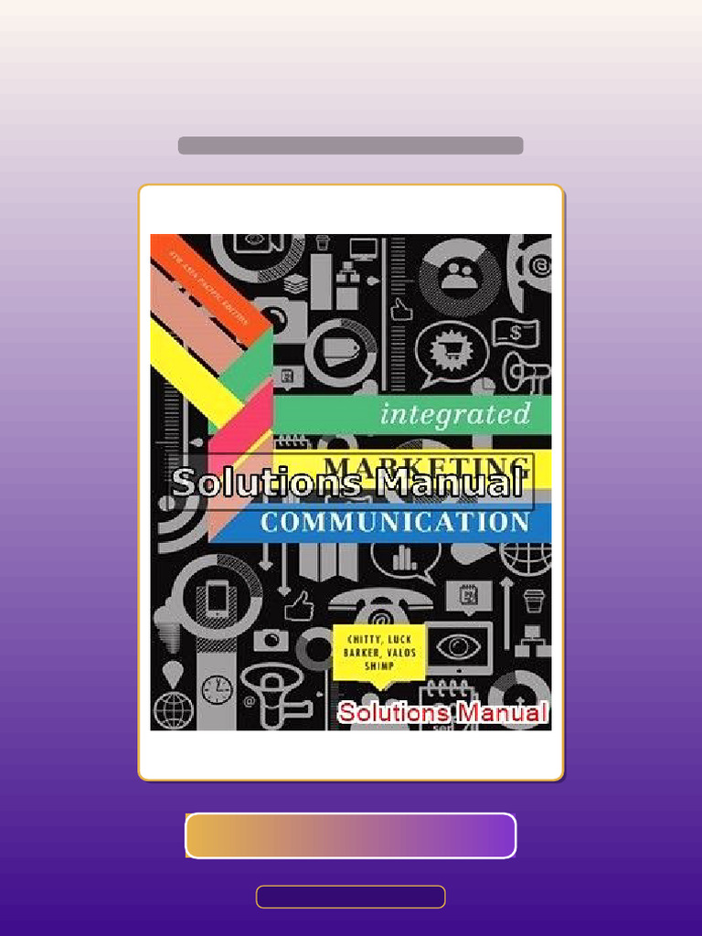 Integrated Marketing Communications 4th Edition Chitty Fast Access | PDF | Marketing ...