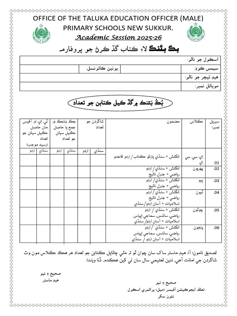 STTB New Profoma 2025 26 Okay Final | PDF