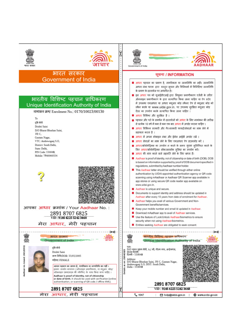 Aadhaar | PDF
