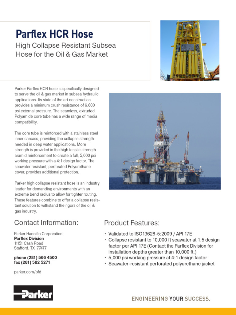 High Collapse Resistant Hose for Subsea | PDF | Hose | Materials