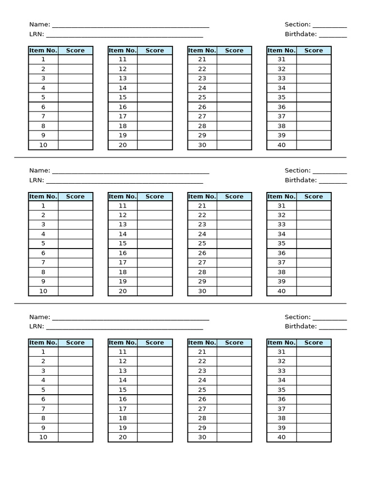 Student Score Report Template | PDF