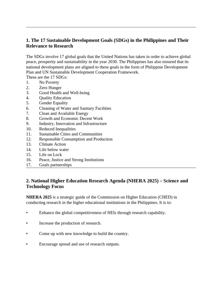 SDGs in the Philippines: Overview and Impact | PDF