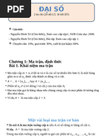 Bài tập Ma trận - Định thức | PDF