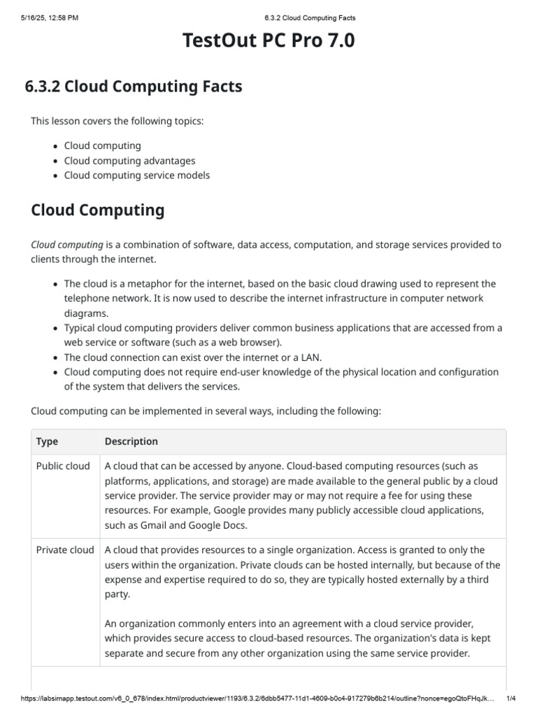 6.3 Cloud Computing Facts | PDF | Cloud Computing | Computing