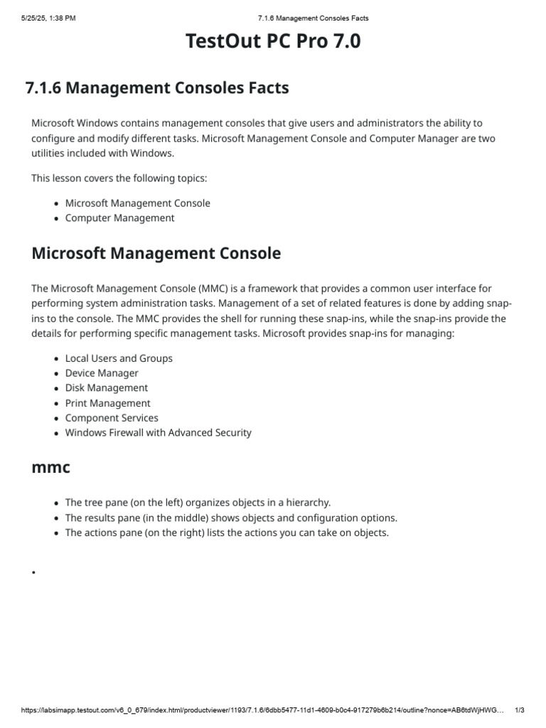 Overview of Microsoft Management Consoles | PDF | Command Line ...