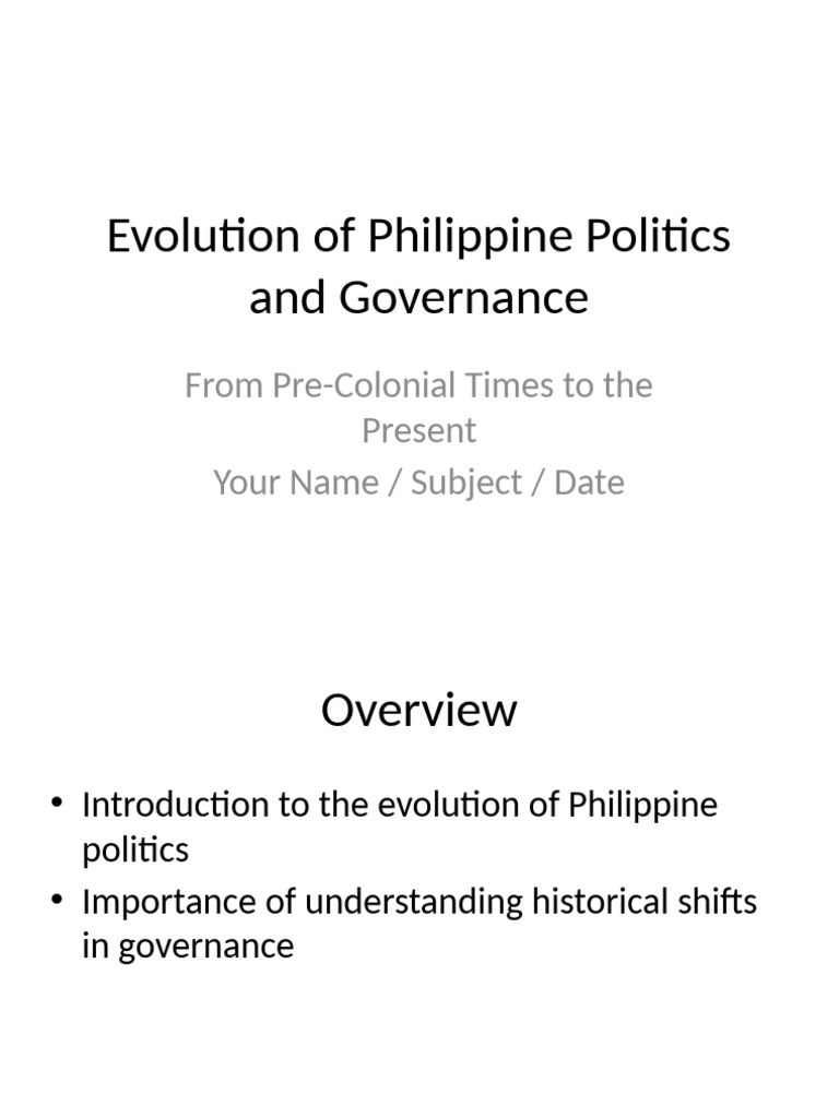 Philippine Politics: Historical Evolution | PDF | Philippines ...