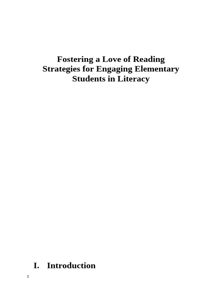 Engaging Elementary Students in Reading | PDF | Focus Group ...