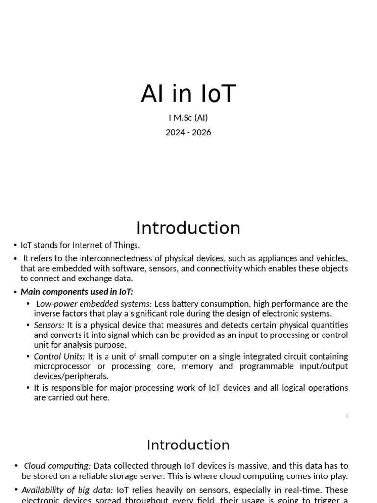 AIIoT Unit I 04 08 2024 | PDF | Actuator | Internet Of Things