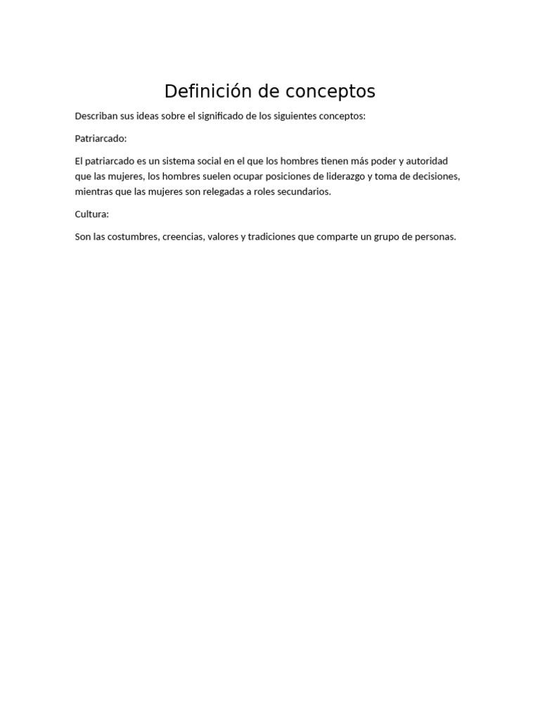 Definición de Conceptos | PDF
