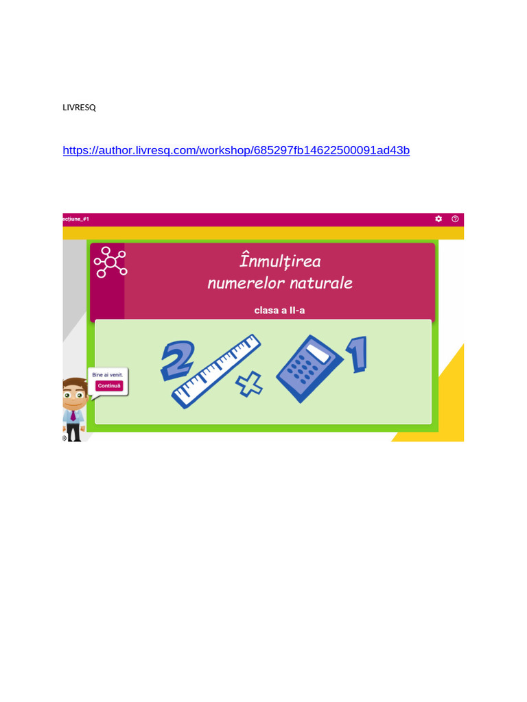 Livresq - Inmultirea Numerelor Naturale | PDF