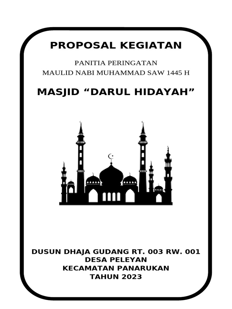 Proposal Bantuan Dana Maulid Nabi Darul Hidayah | PDF
