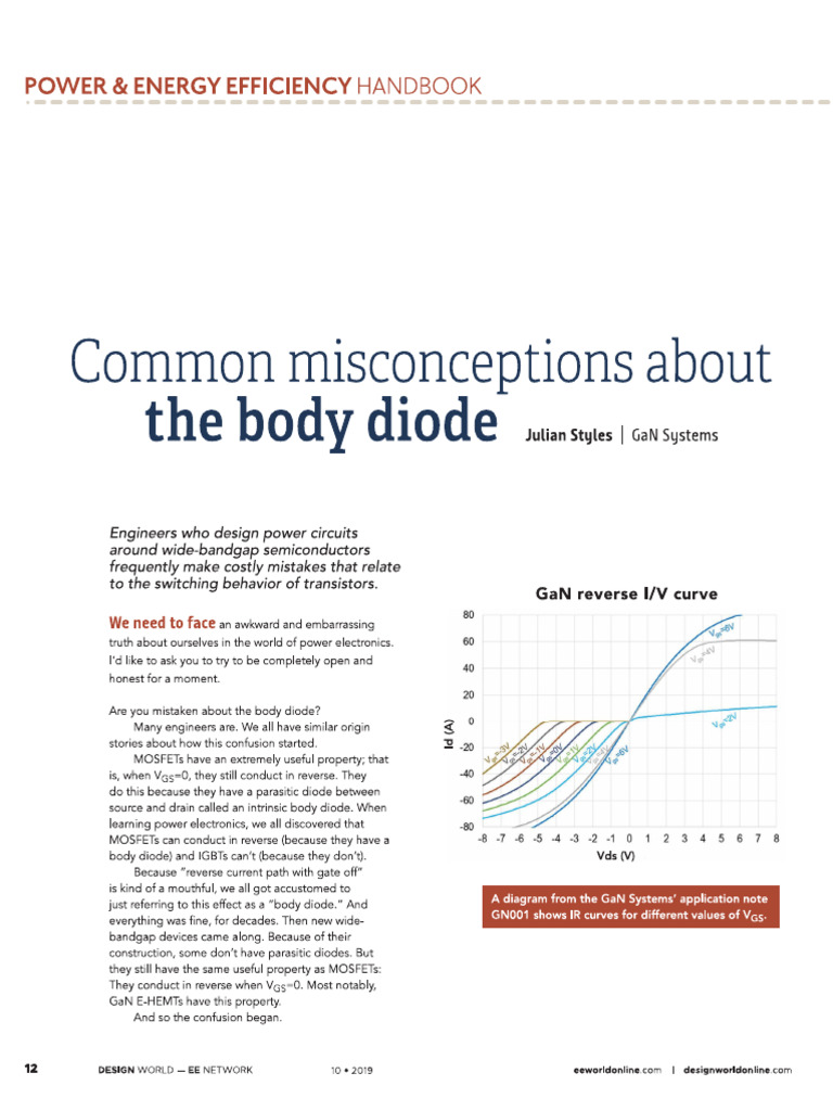 Common Misconceptions About The MOSFET Body Diode | PDF