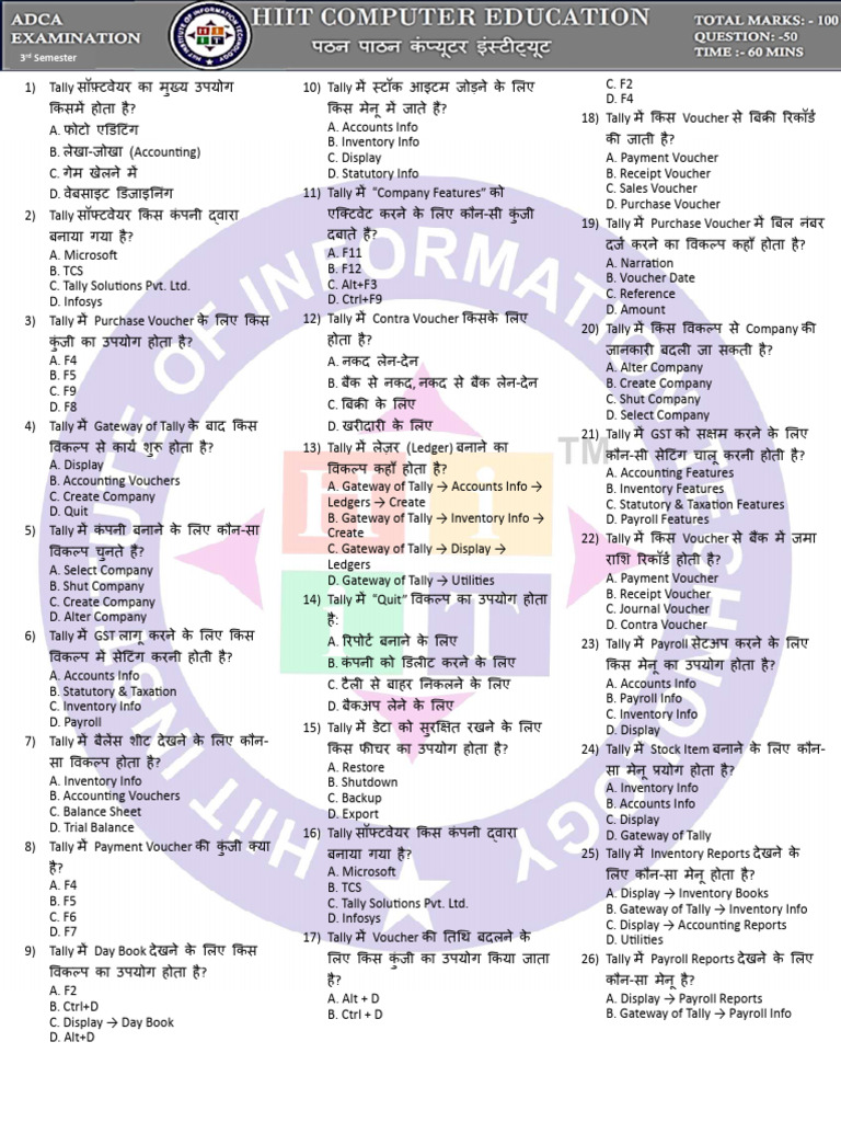 Tally Paper | PDF