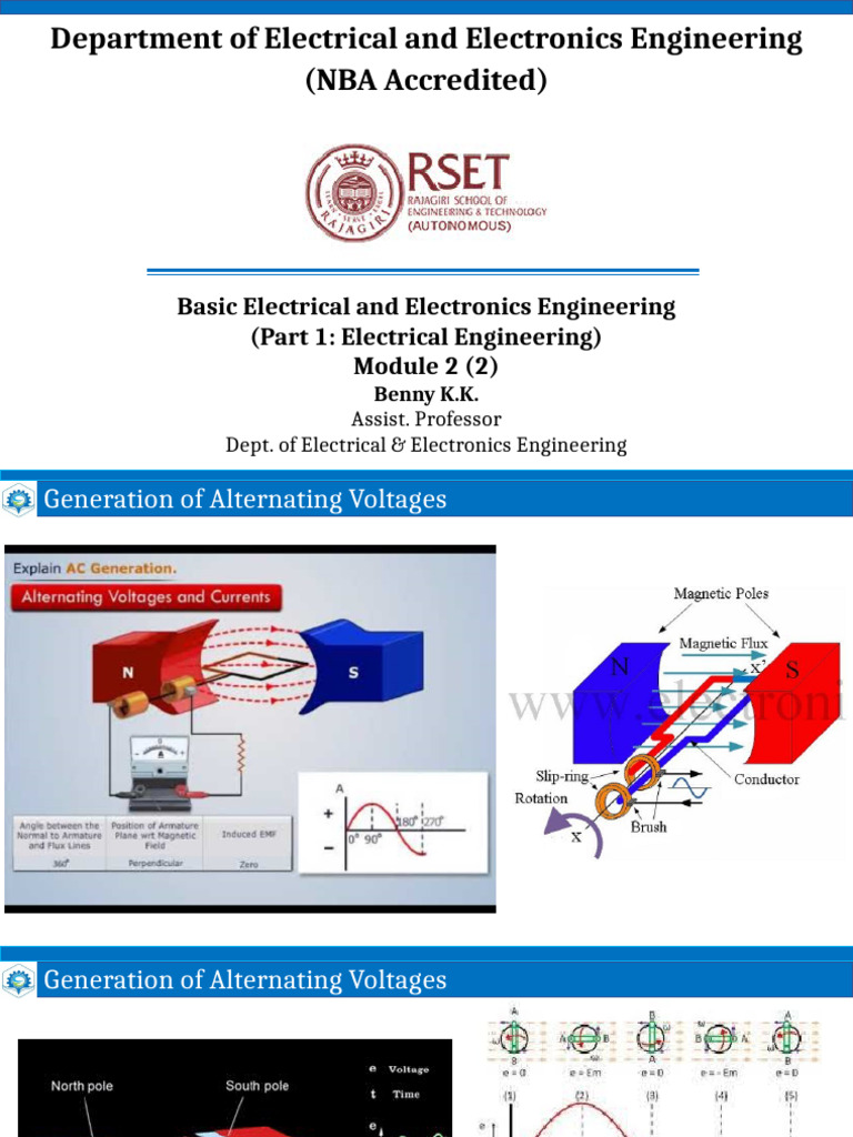 Module 2 - AC Fundamentals | PDF | Electromagnetic Induction | Amplitude
