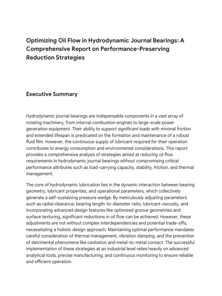 Reducing Oil Flow in Journal Bearings | PDF | Bearing (Mechanical ...