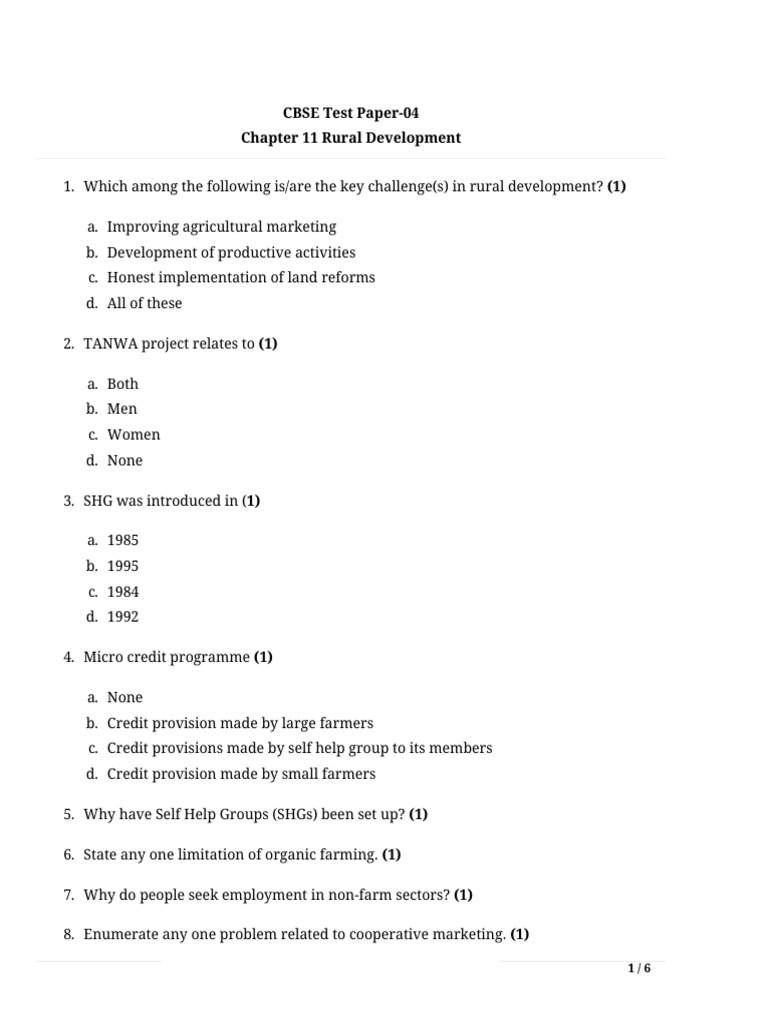 Rural Dev Assignment | PDF