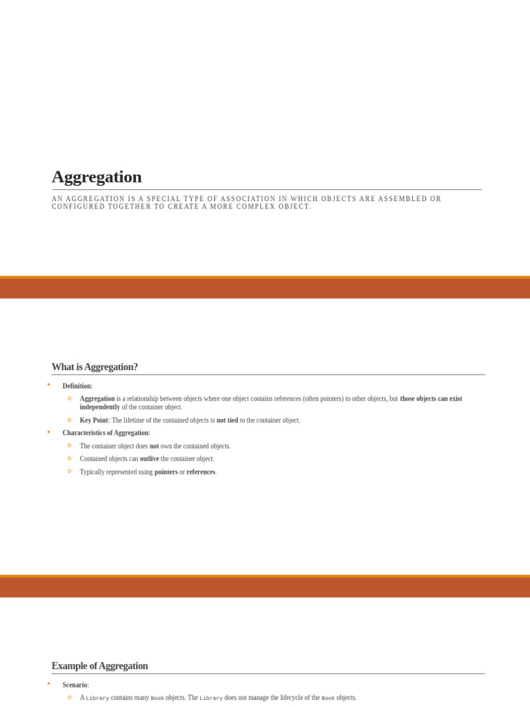 Lecture 6 - Aggregation | PDF | Pointer (Computer Programming ...