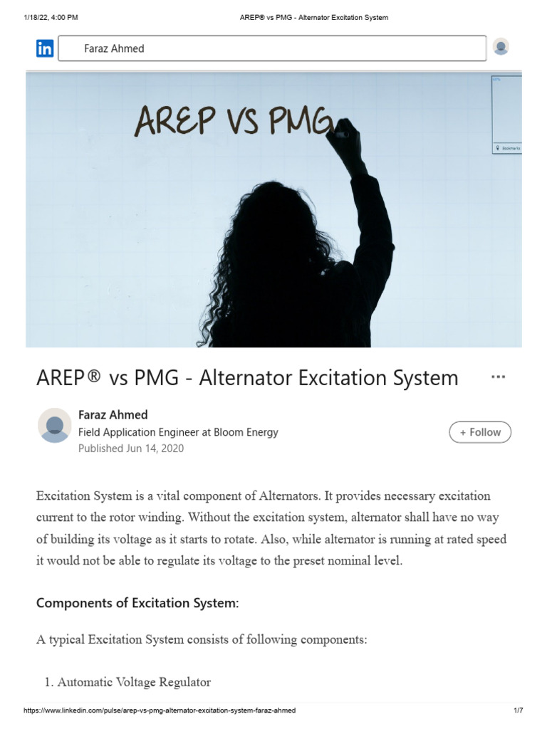 AREP vs PMG Excitation Systems Explained | PDF | Electrical Engineering ...