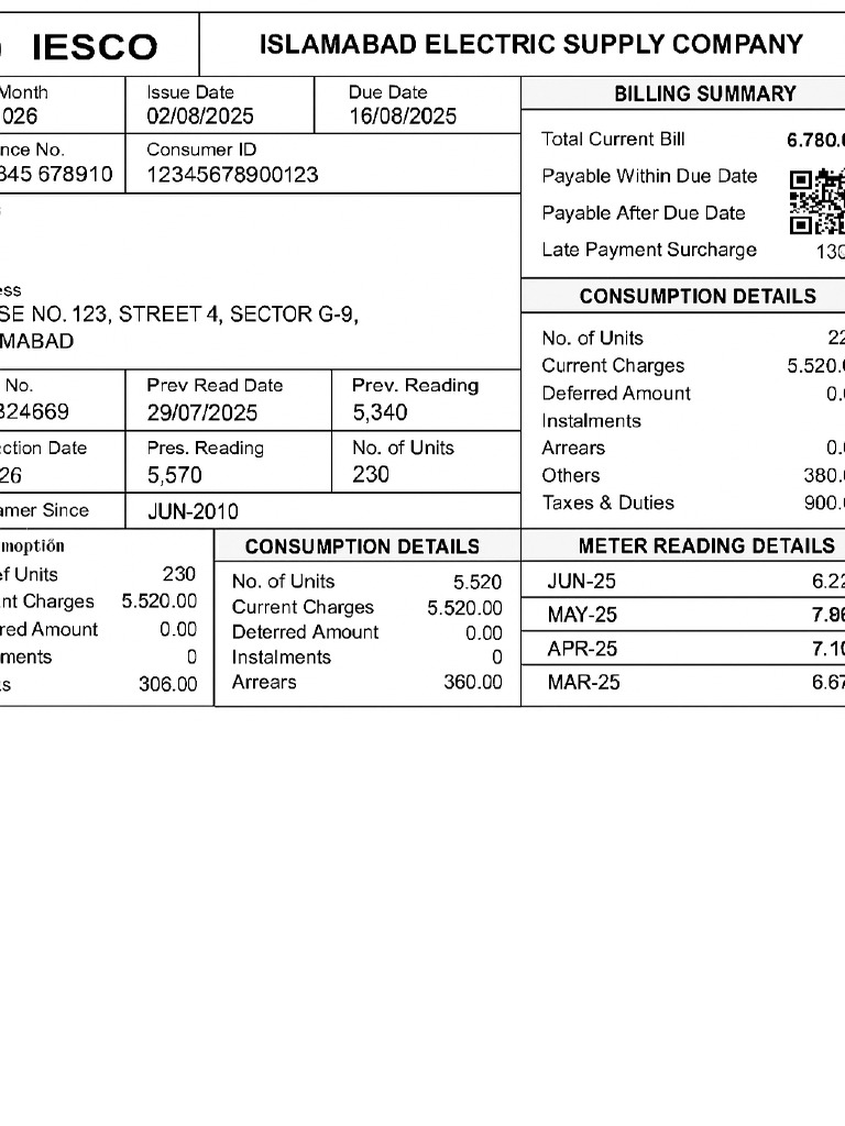 IESCO Bill Full View | PDF
