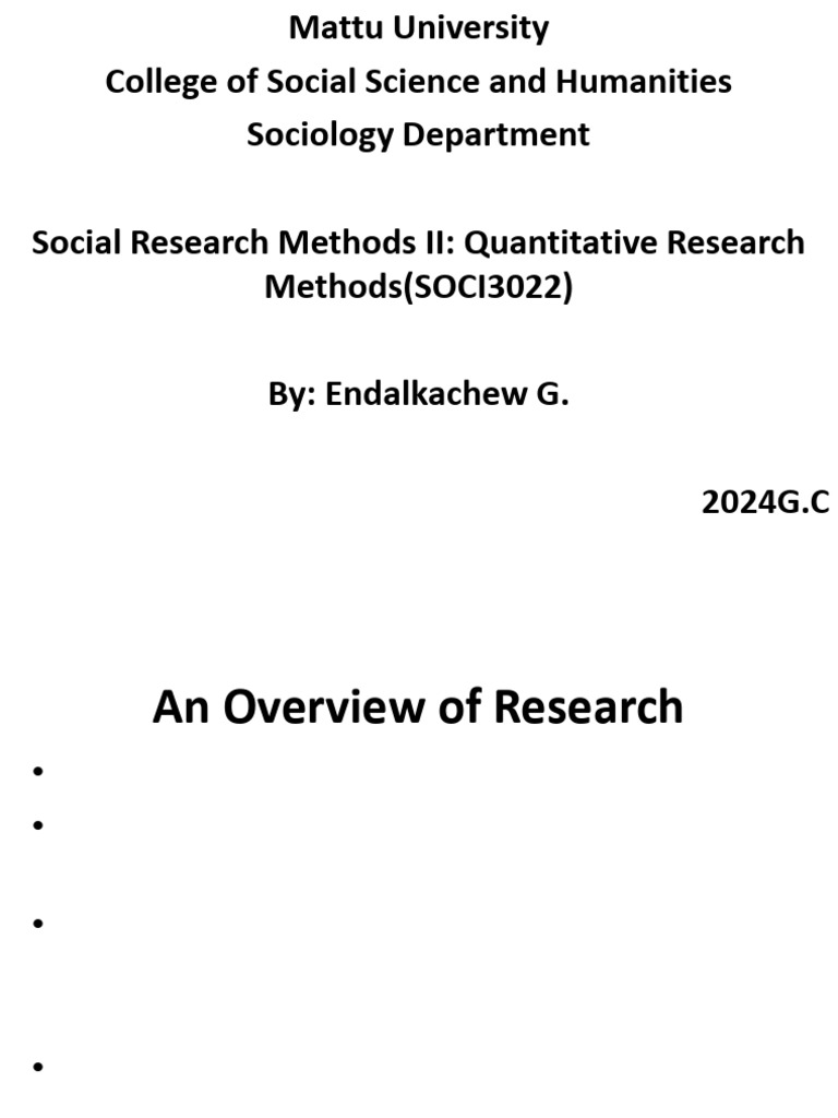 Quanitatiive Research Methods | PDF | Sampling (Statistics) | Statistics