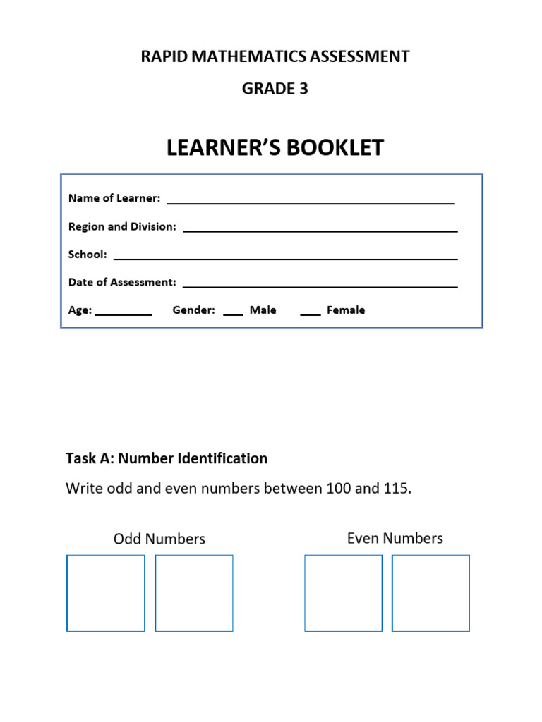 RMA Grade-3 Learner S-Booklet 13-June-2023 | PDF