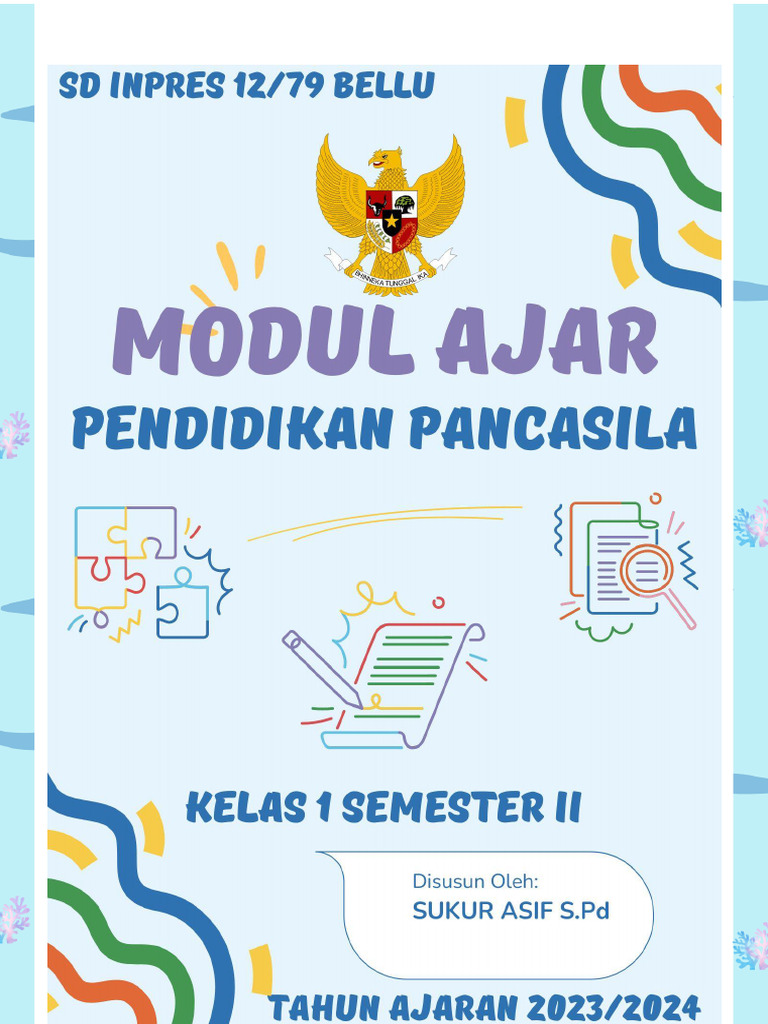 MODUL AJAR BERDIFERENSIASI PENDIDIKAN PANCASILA KELAS 1 SEMESTER 2 FIX | PDF
