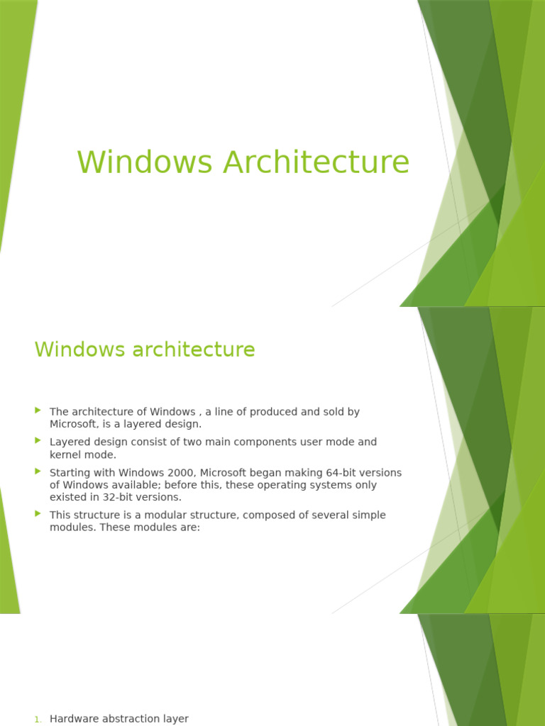 Chapter 2 BWindows Architecture | PDF | Kernel (Operating System ...