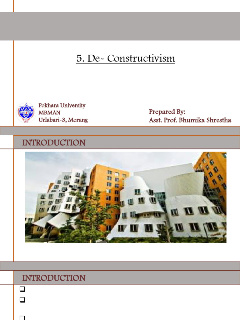 CHAPTER 5. Deconstructivism | PDF | Architectural Design | Architecture