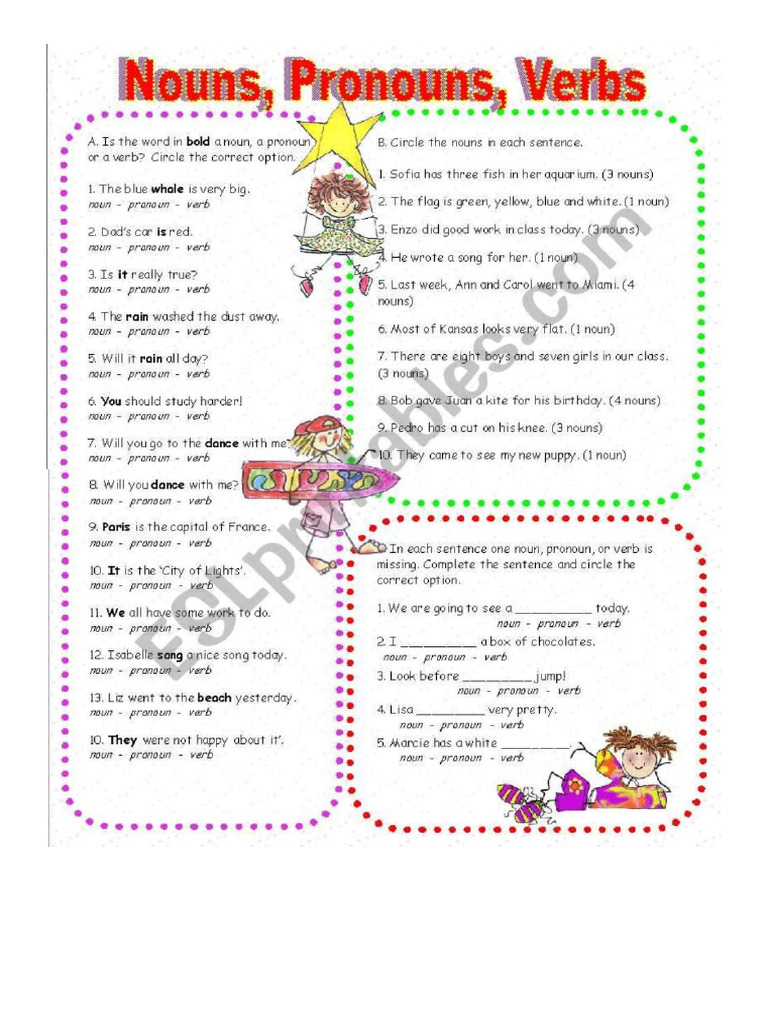 Noun, Pronoun, Verb | PDF
