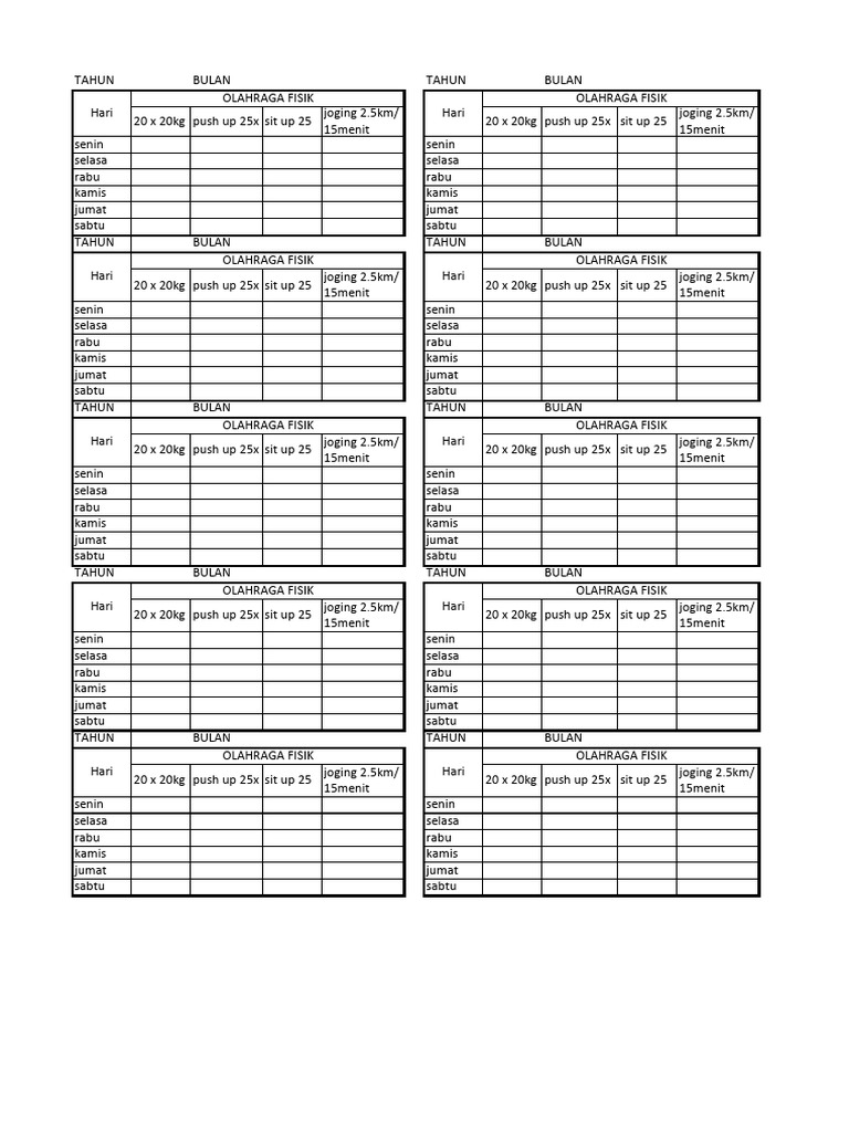 Lembar Cek Kegiatan Selama Menunggu Coe | PDF