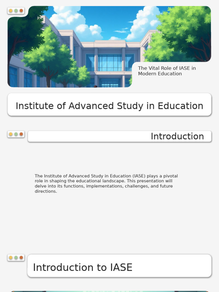 Institute of Advanced Study in Education | PDF | Curriculum | Pedagogy