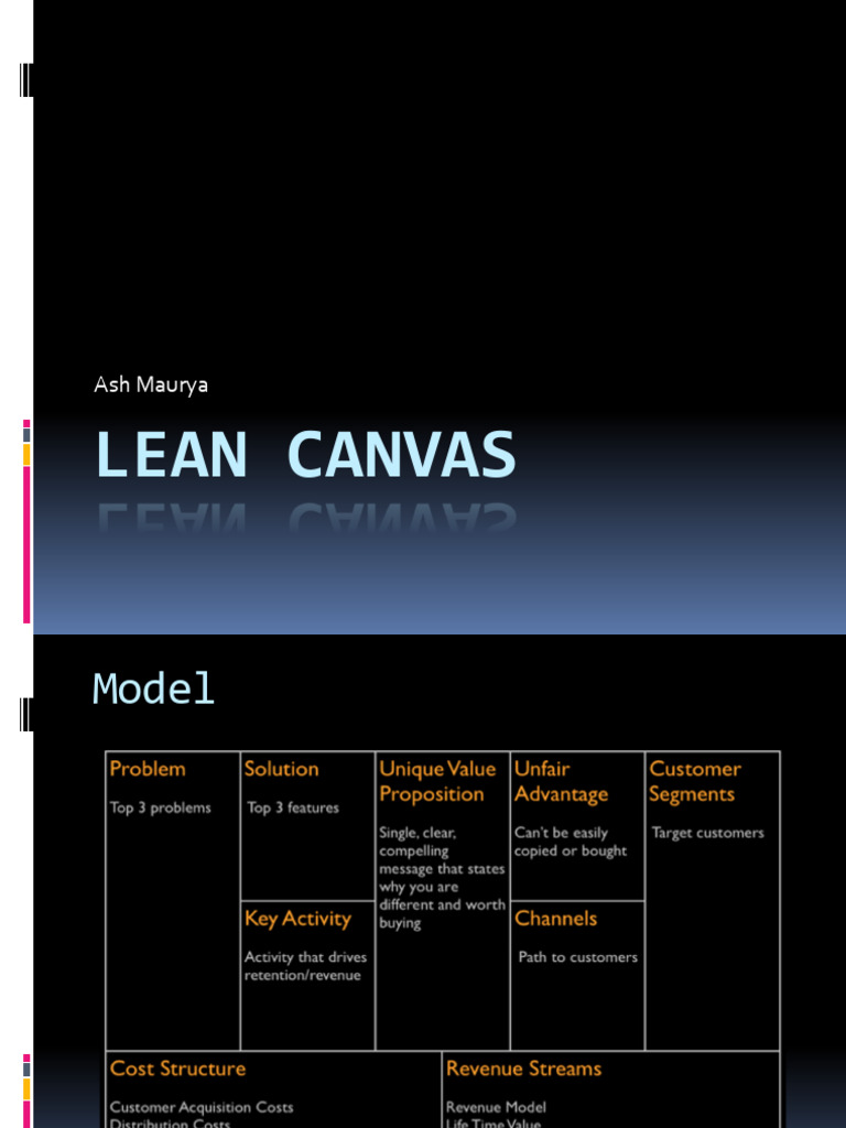 Lean-Canvas Model s2014 | PDF