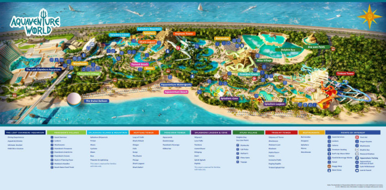 Printable Aquaventure Waterpark Map PDF 2024 | PDF