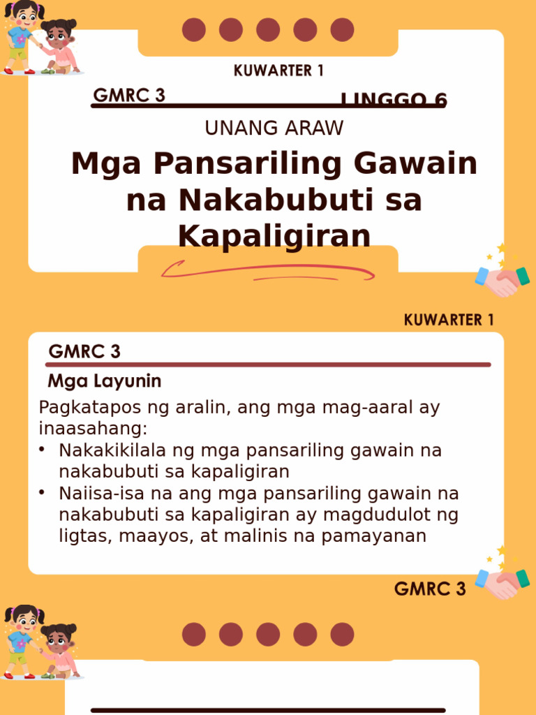 GMRC PPT W6Q1 Day 1 | PDF