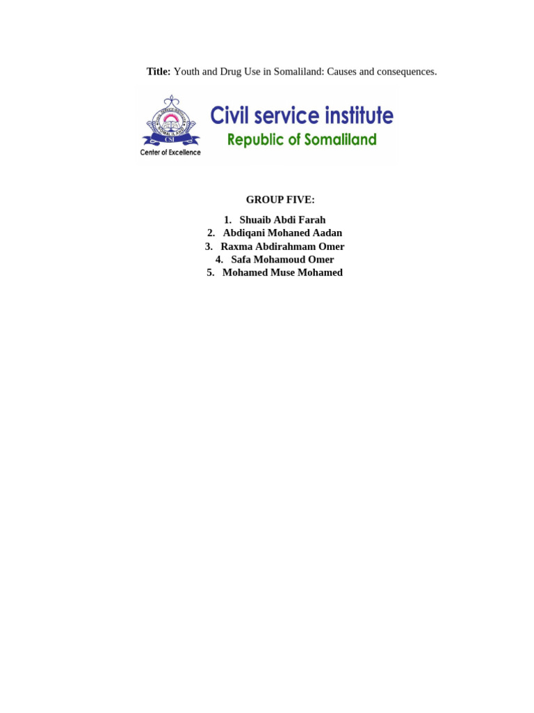 Final Draft Group Five | PDF | Substance Abuse | Violence