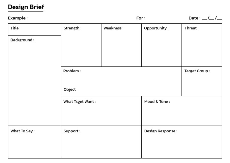 Comprehensive Design Brief Template | PDF