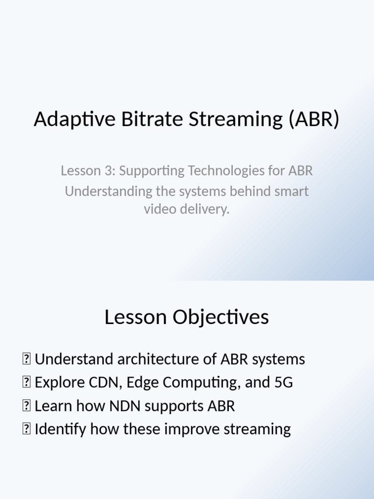 Lesson 3 ABR Technologies | PDF