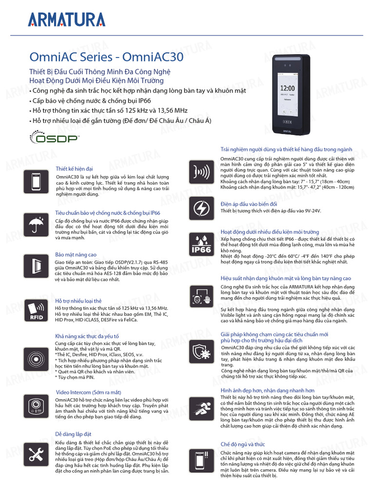 OMNIAC30 Standalone - Quốc Armatura 0904 8484 59 | PDF