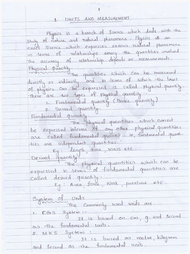 2.units and Measurement | PDF